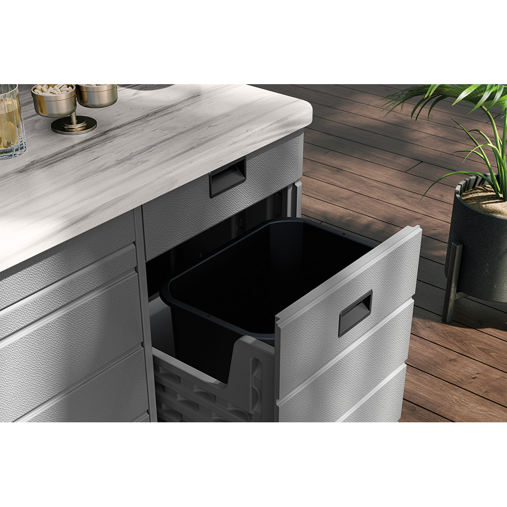 Patio - Suncast - Backyard Oasis® Entertaining Bar - Cool Gray