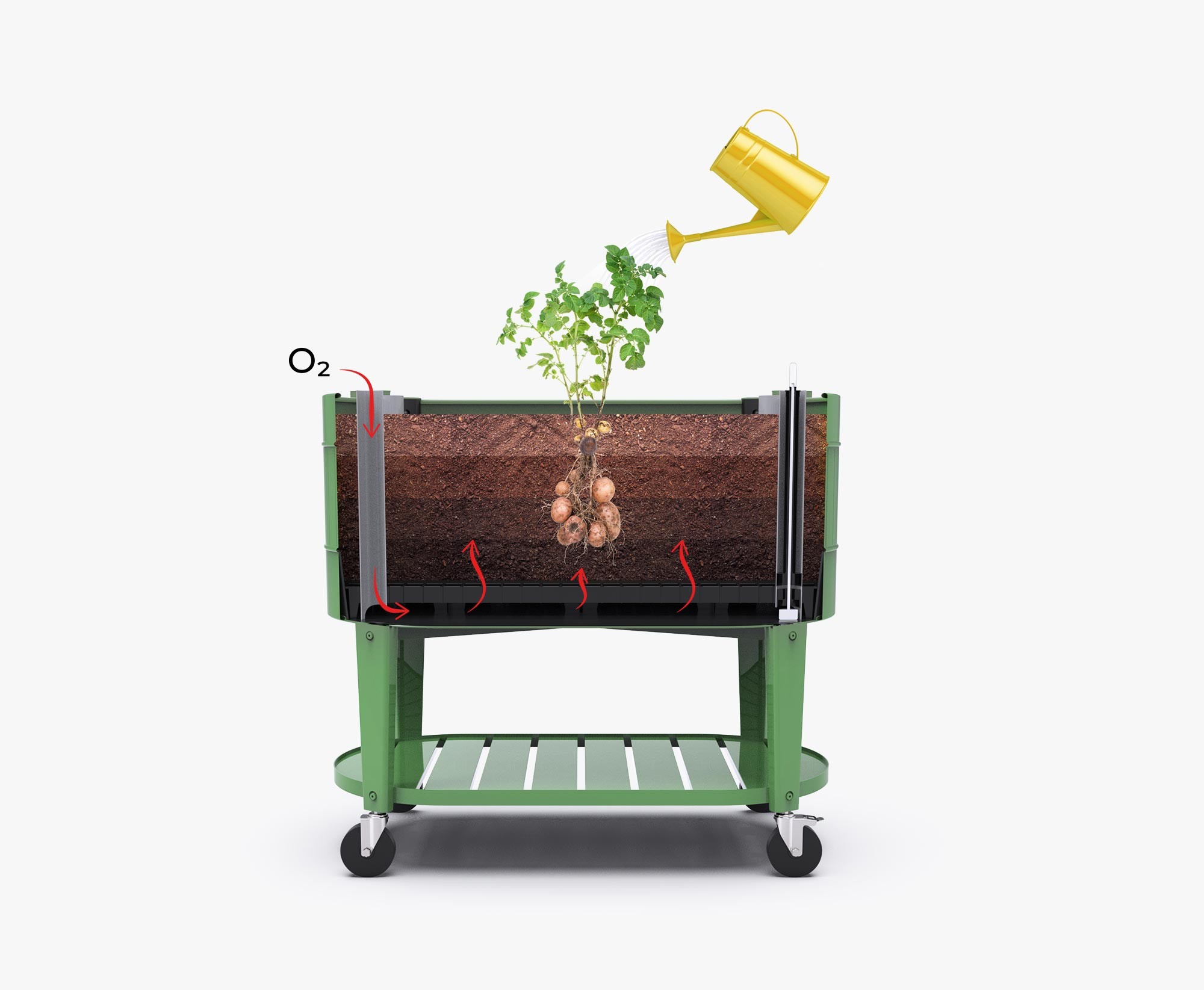 Pots & Planters - Lawn & Garden - Permasteel - Elevated Garden Bed With ...